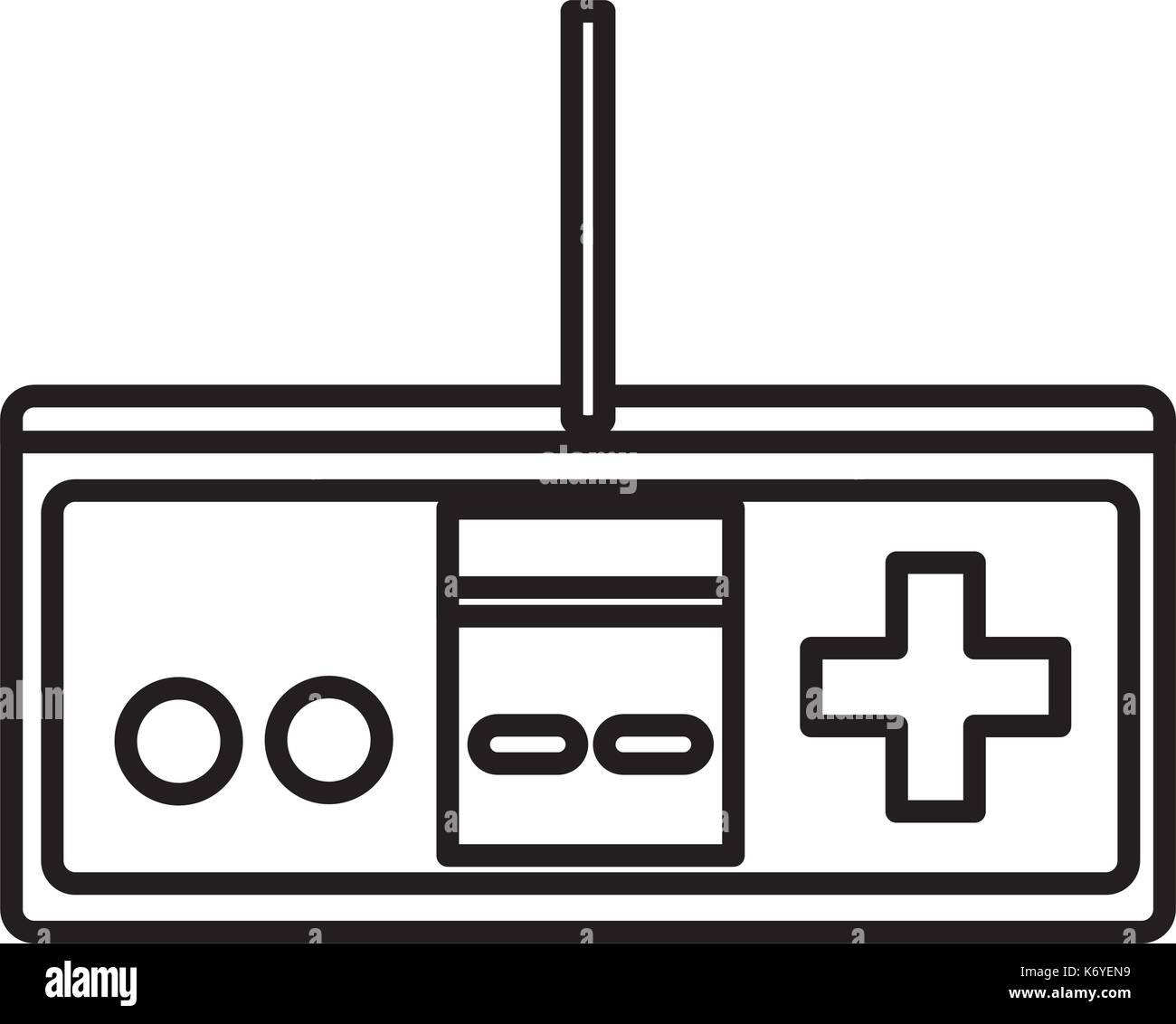 Old console gamepad Stock Vector Image & Art - Alamy