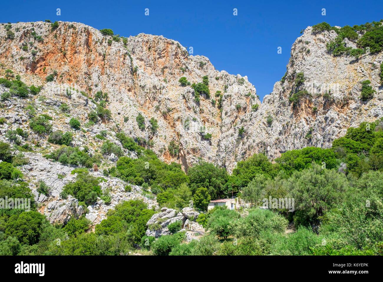 Greece, Eastern Crete, Lassithi district, Kritsa gorge between Kritsa ...