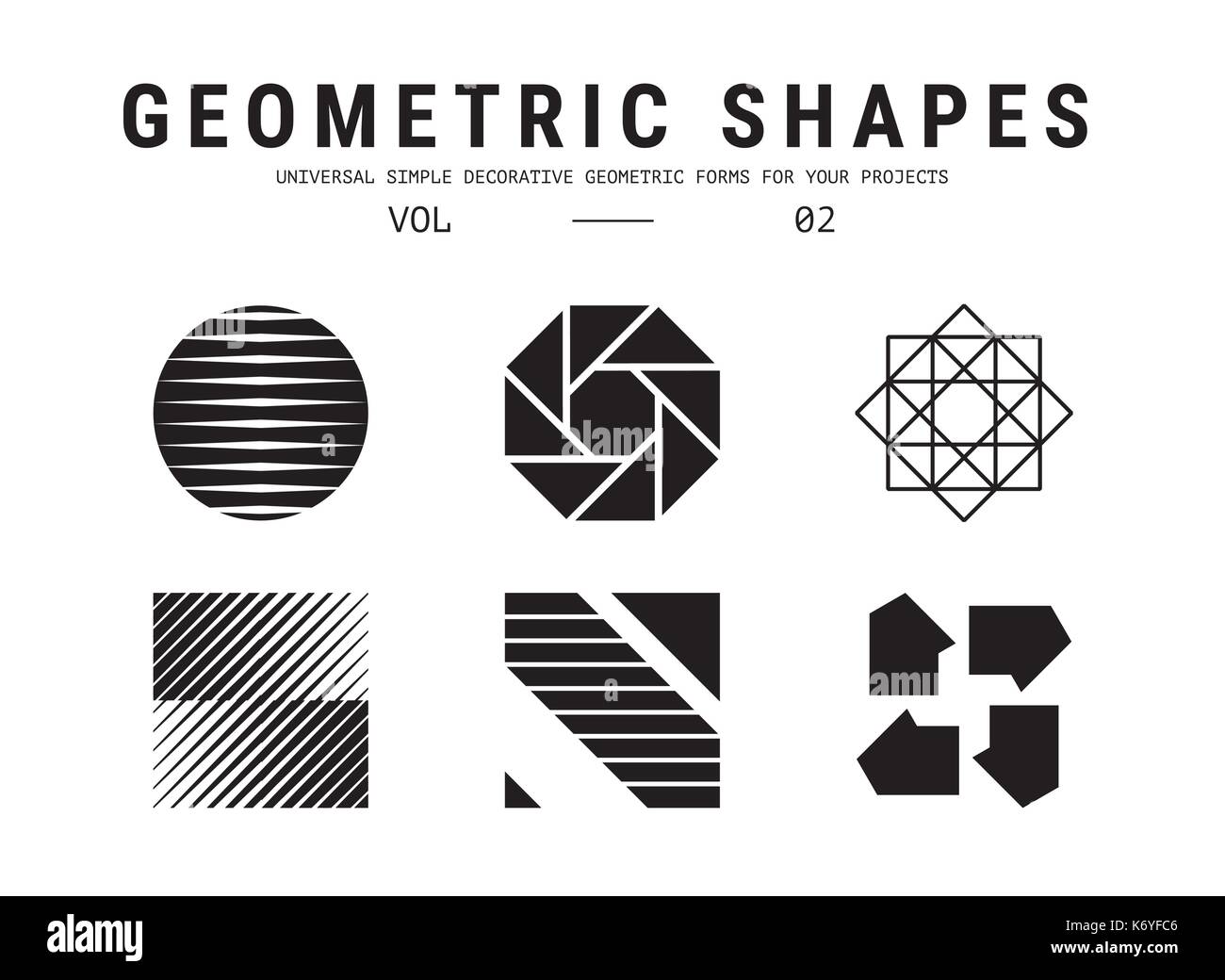 Universal geometric shapes set Stock Vector Image & Art - Alamy