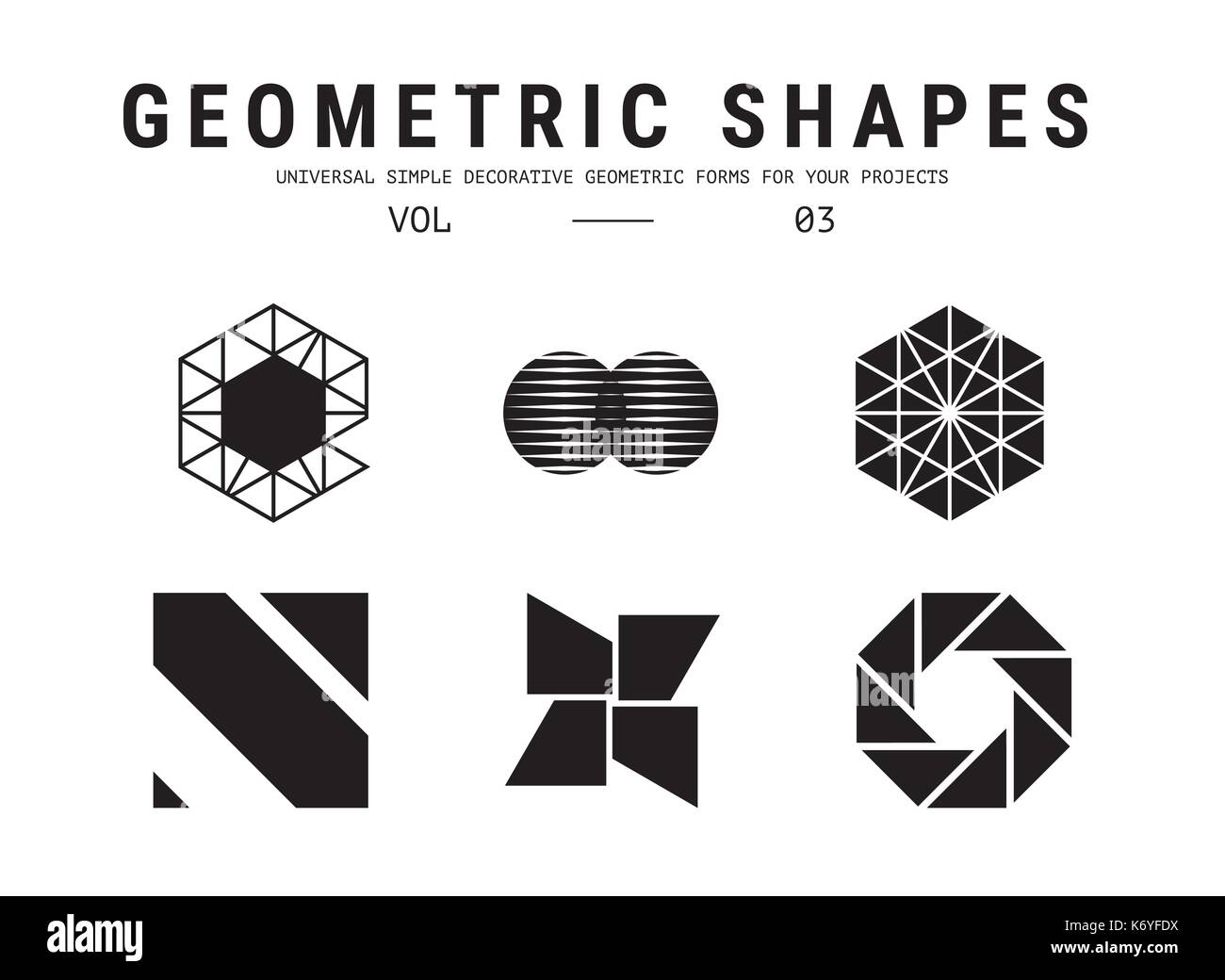 Universal geometric shapes set Stock Vector Image & Art - Alamy