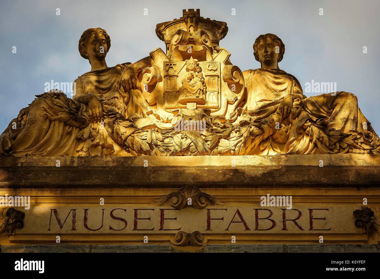 France, Herault, Montpellier, Fabre Museum, frontispiece museum Stock ...
