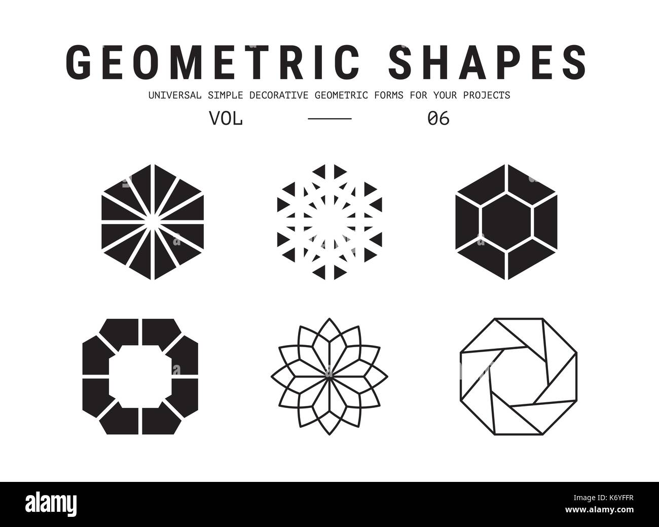 Universal geometric shapes set Stock Vector Image & Art - Alamy
