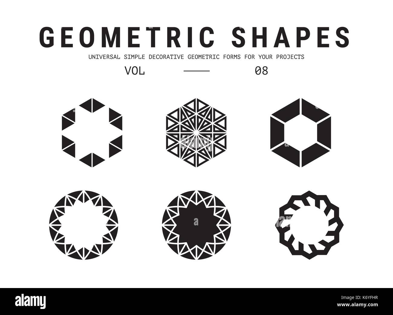 Universal geometric shapes set Stock Vector Image & Art - Alamy