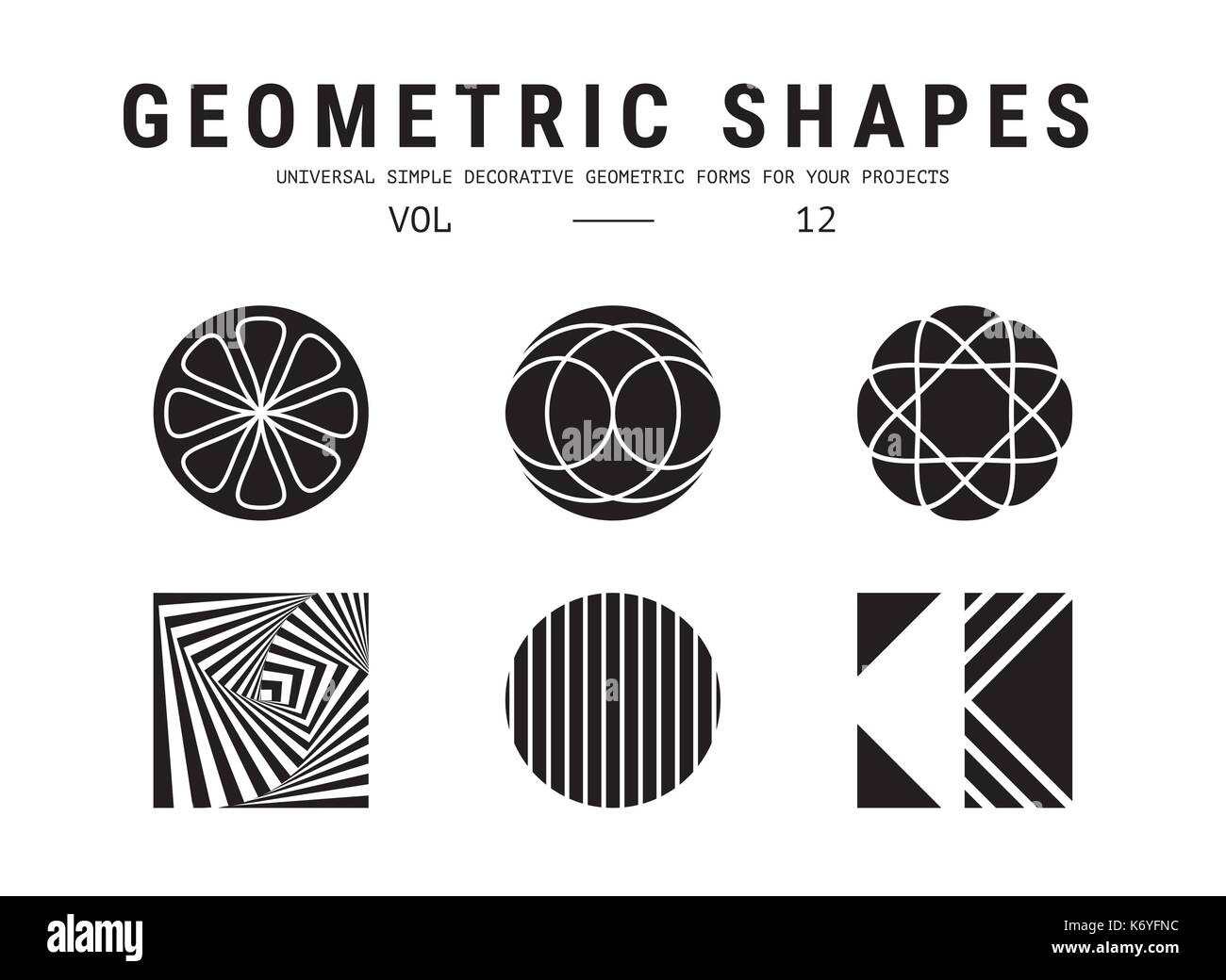 Universal geometric shapes set Stock Vector Image & Art - Alamy