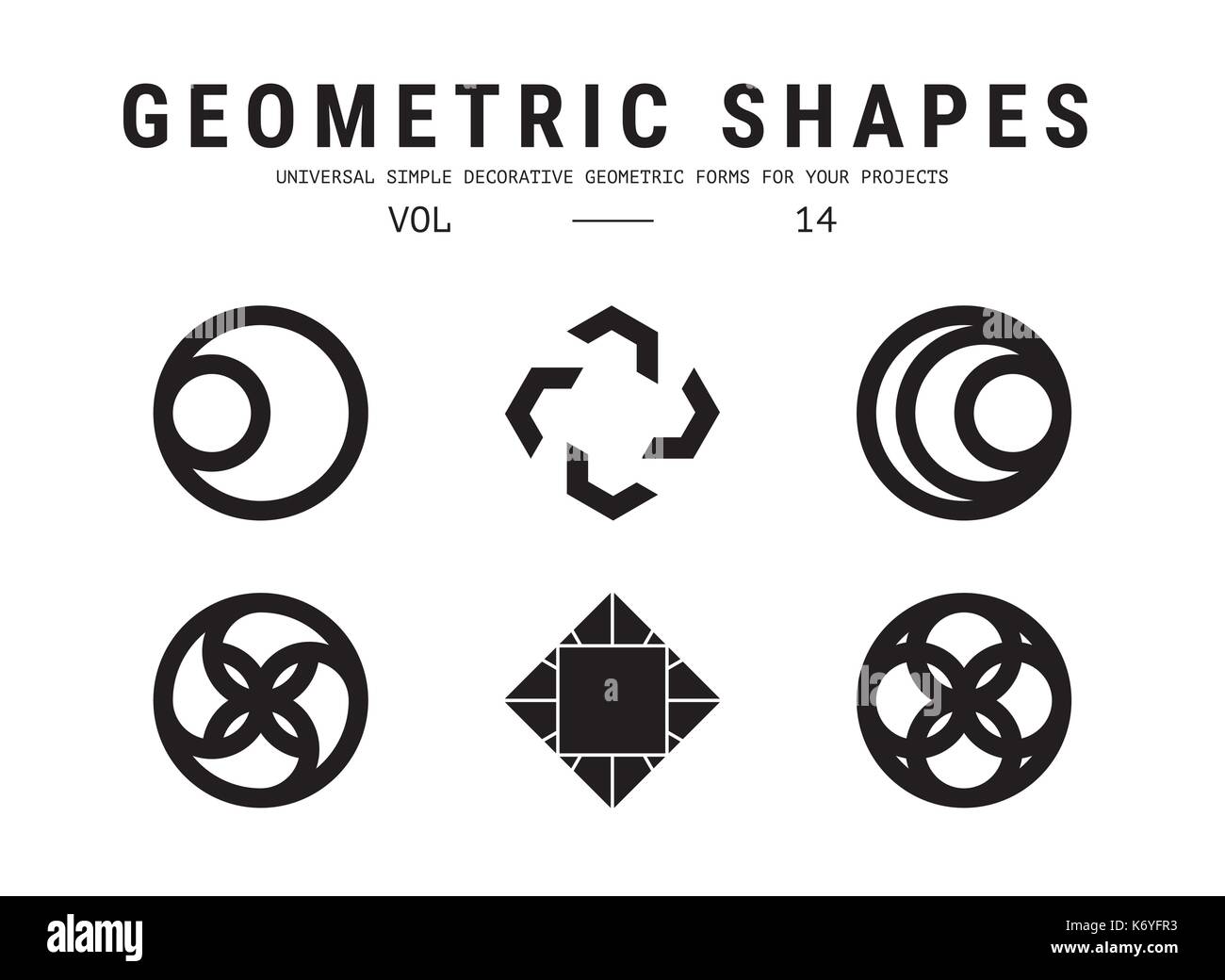 Universal geometric shapes set Stock Vector Image & Art - Alamy