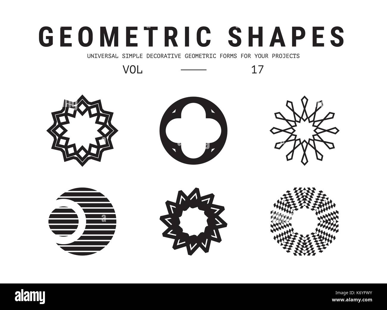 Universal geometric shapes set Stock Vector Image & Art - Alamy