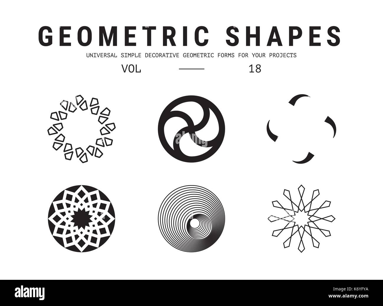 Universal geometric shapes set Stock Vector Image & Art - Alamy