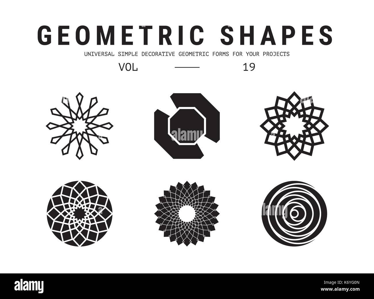 Universal geometric shapes set Stock Vector Image & Art - Alamy