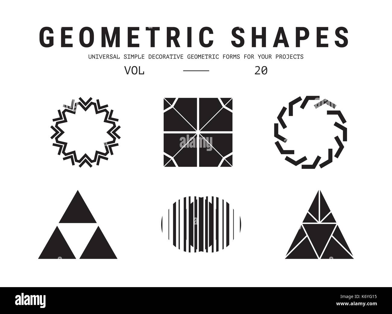 Universal geometric shapes set Stock Vector Image & Art - Alamy