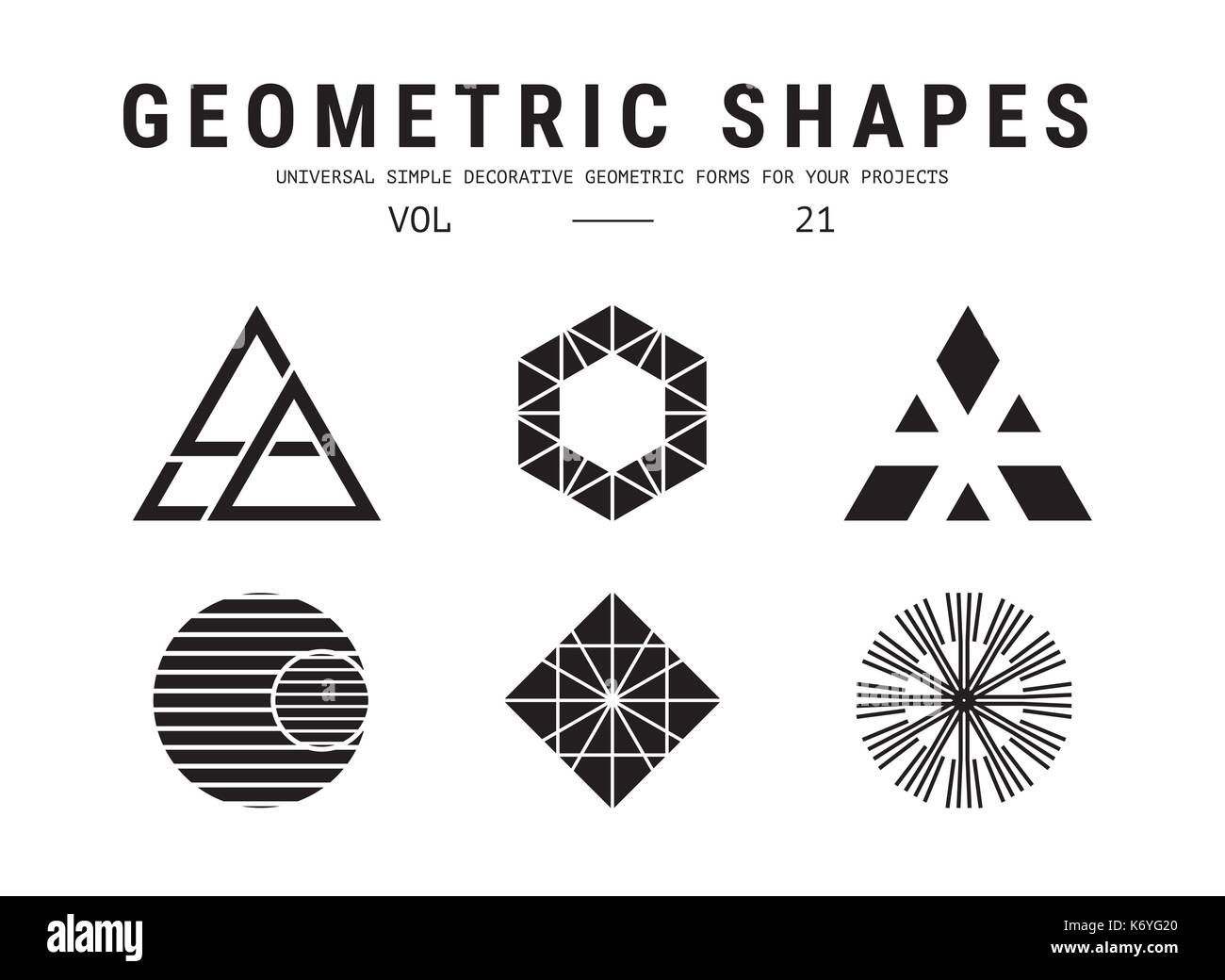 Universal geometric shapes set Stock Vector Image & Art - Alamy
