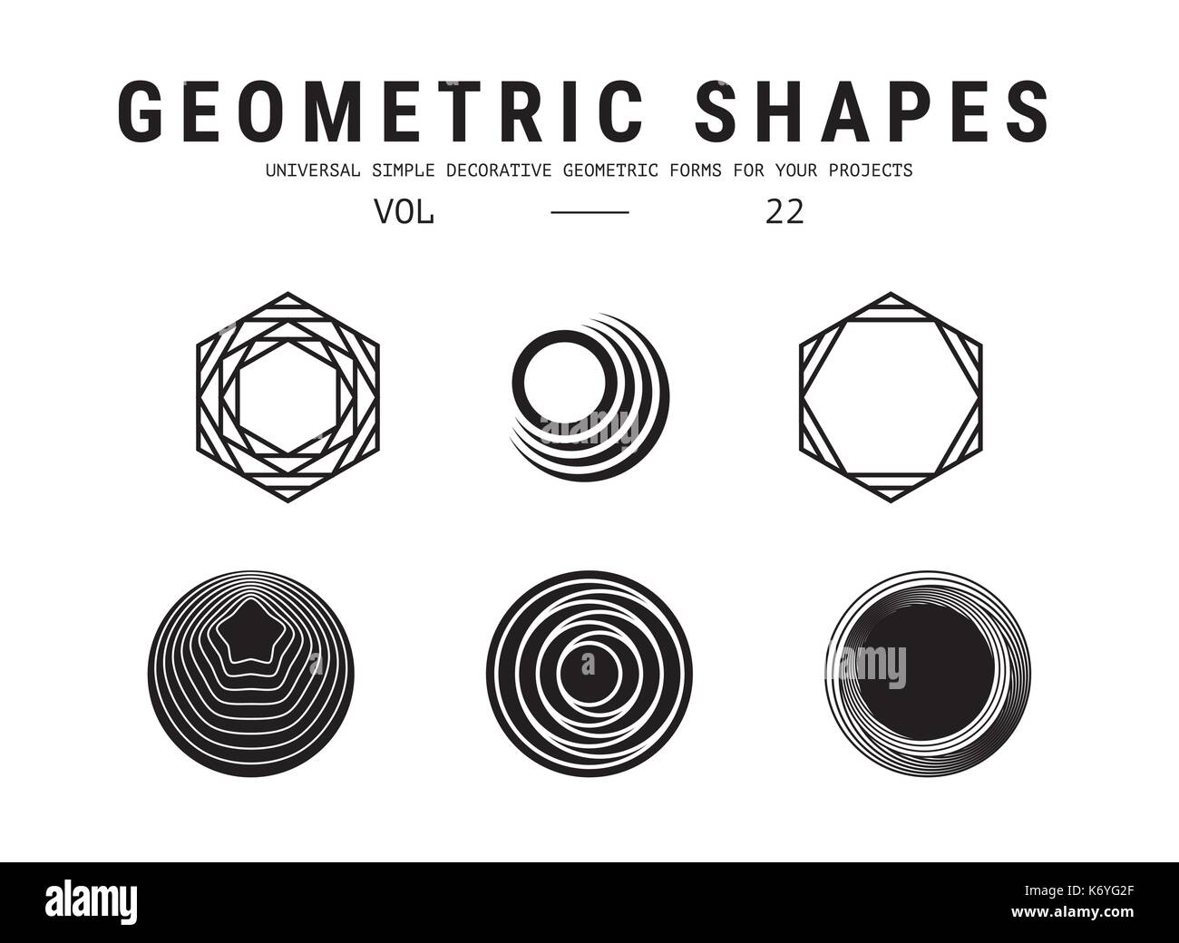Universal geometric shapes set Stock Vector Image & Art - Alamy