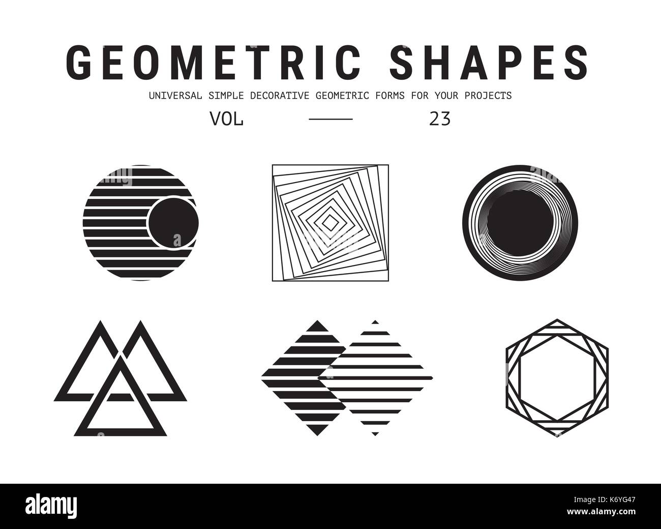 Universal geometric shapes set Stock Vector Image & Art - Alamy