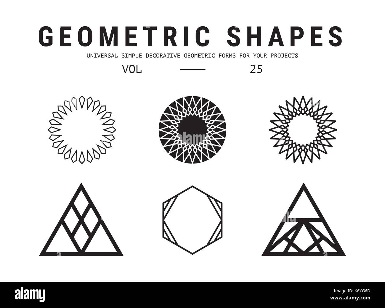Universal geometric shapes set Stock Vector Image & Art - Alamy