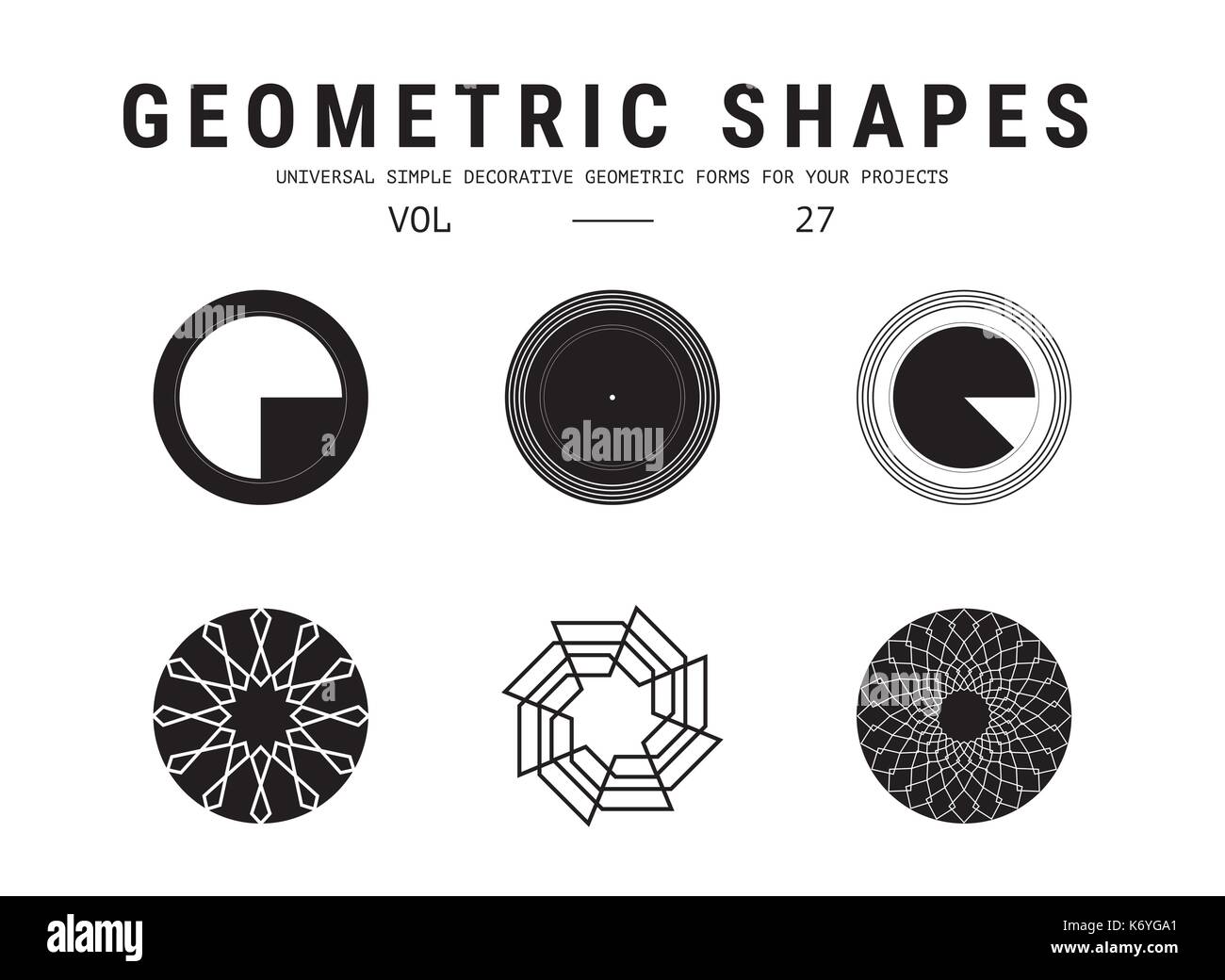 Universal geometric shapes set Stock Vector Image & Art - Alamy