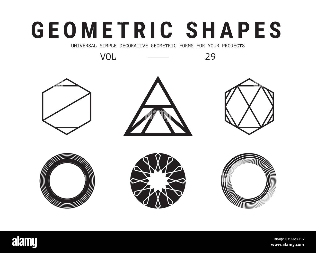 Universal geometric shapes set Stock Vector Image & Art - Alamy