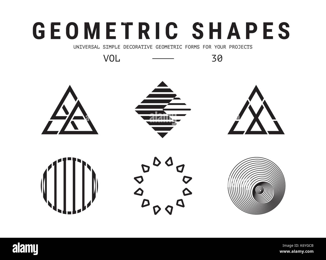 Universal geometric shapes set Stock Vector Image & Art - Alamy