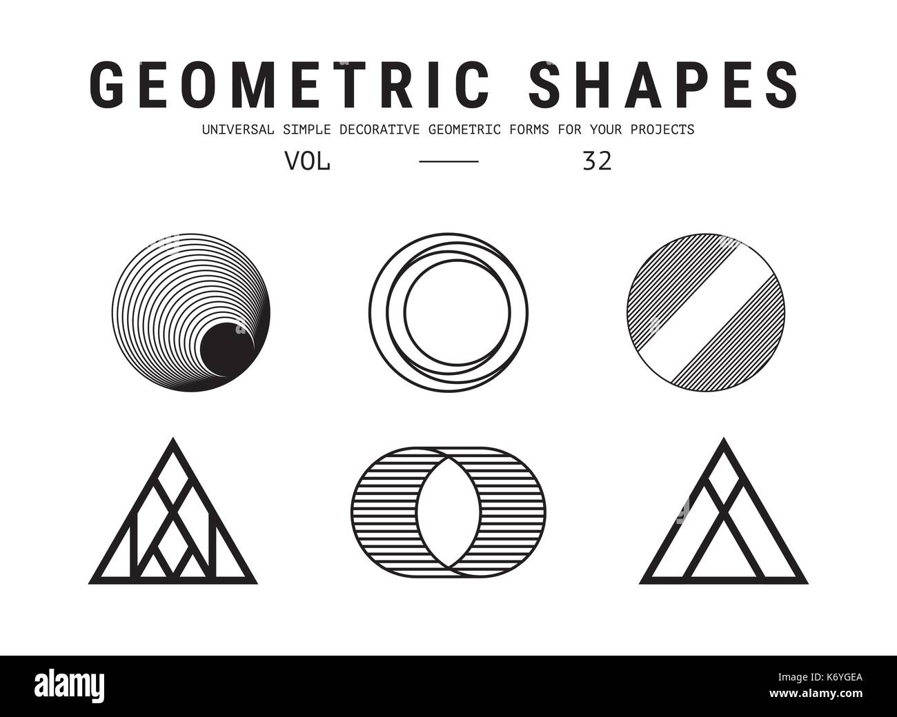 Universal geometric shapes set Stock Vector Image & Art - Alamy
