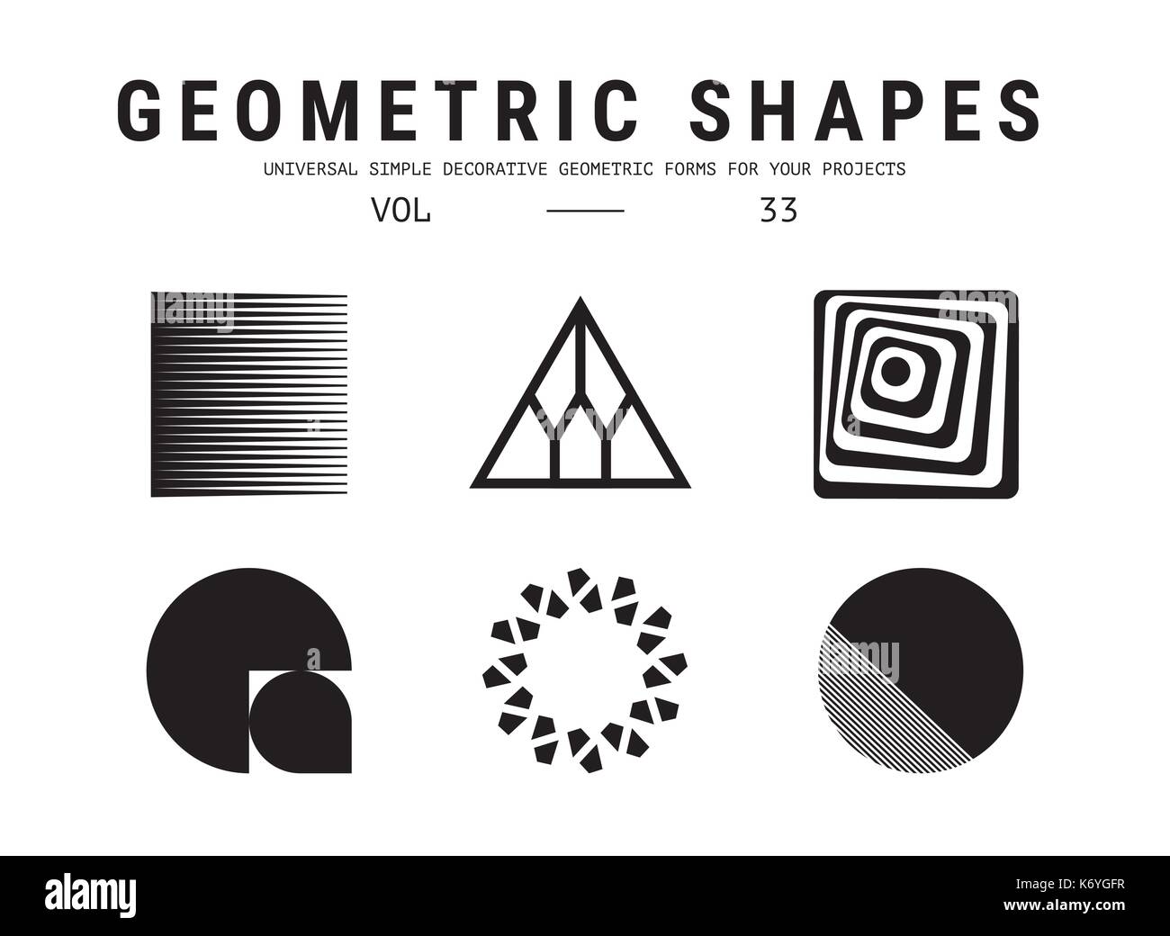Universal geometric shapes set Stock Vector Image & Art - Alamy