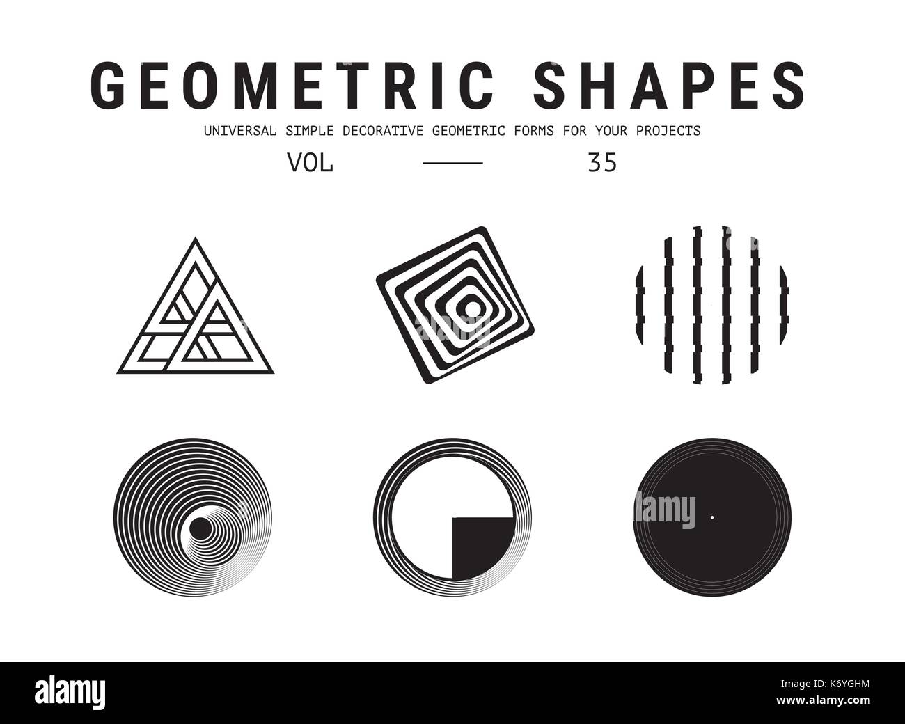 Basic shape elements logo Stock Vector Images - Alamy