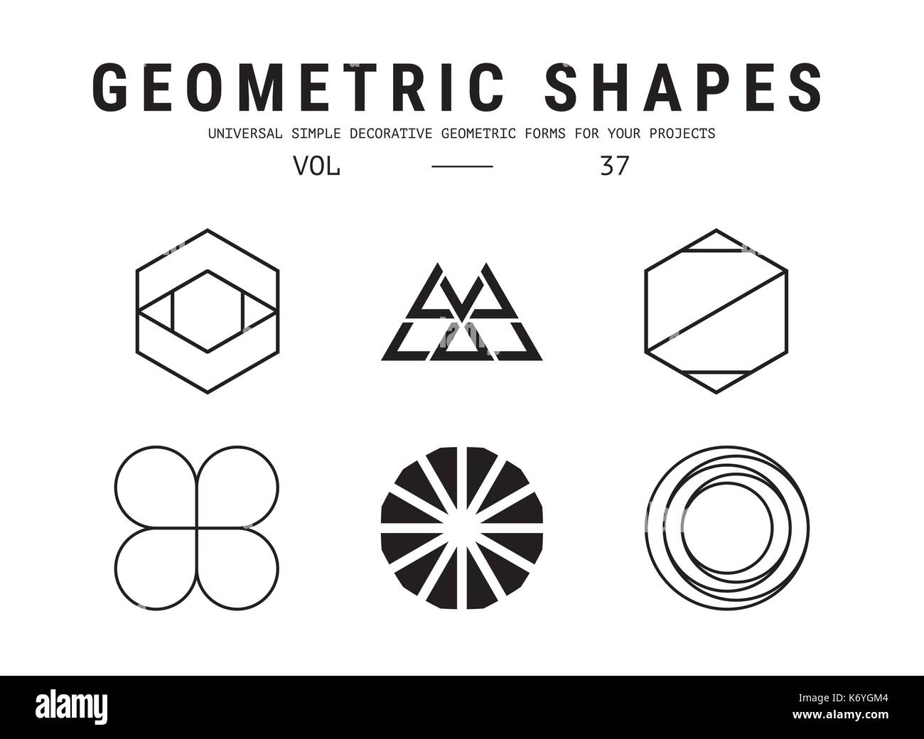 Geometric shapes set hi-res stock photography and images - Alamy