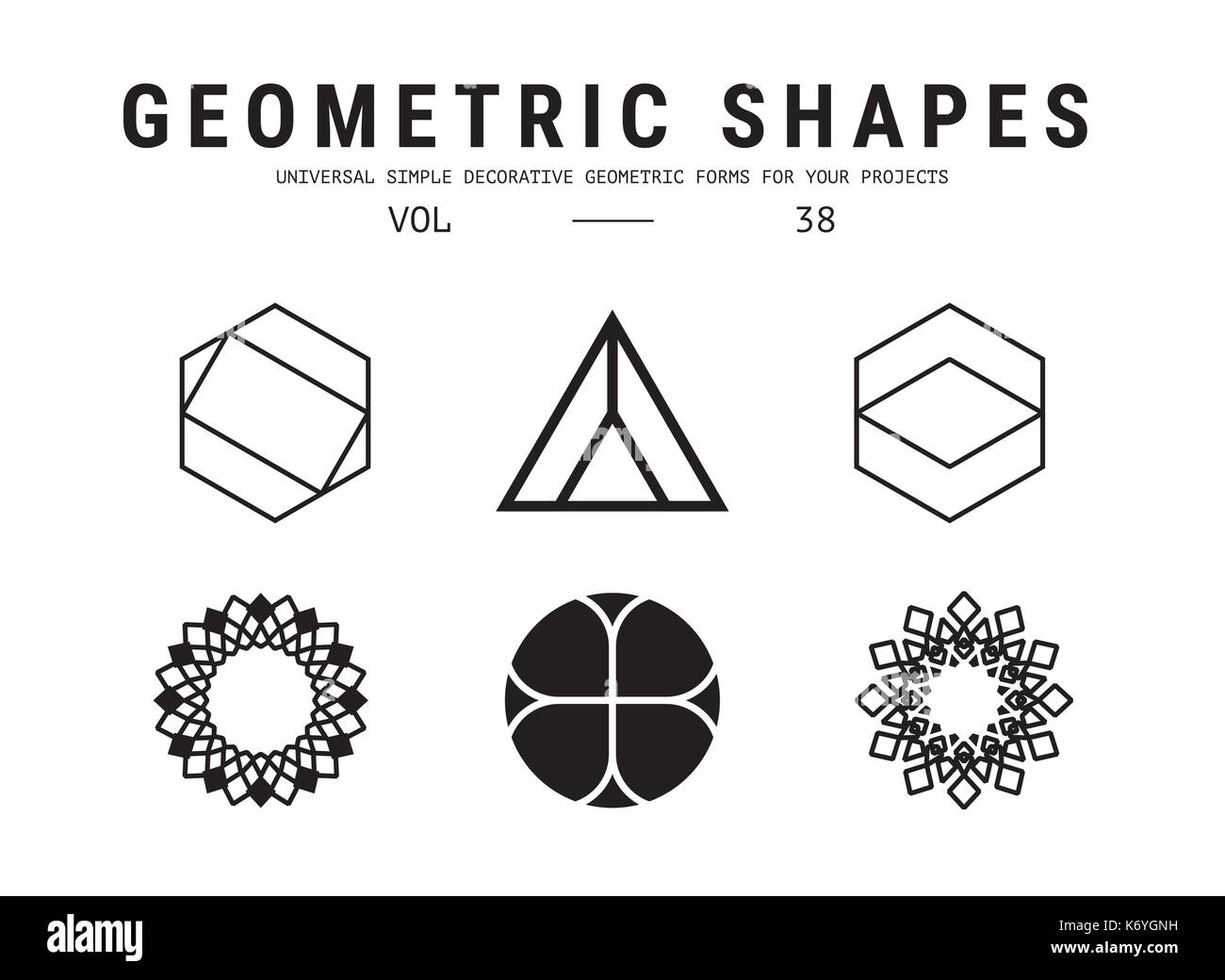 Universal geometric shapes set Stock Vector Image & Art - Alamy