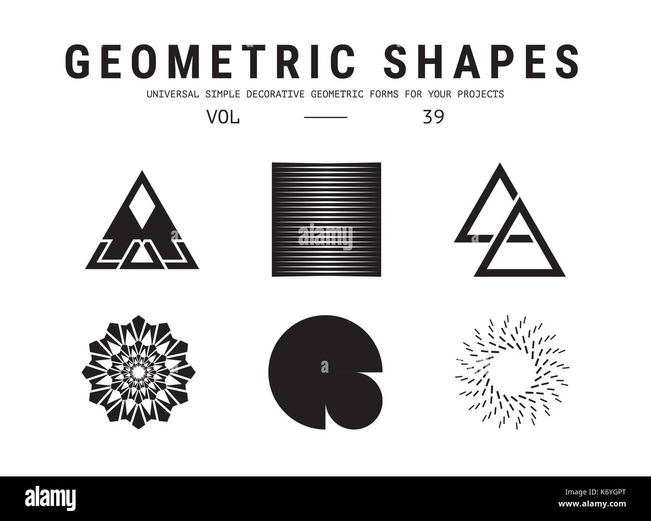 Universal geometric shapes set Stock Vector Image & Art - Alamy