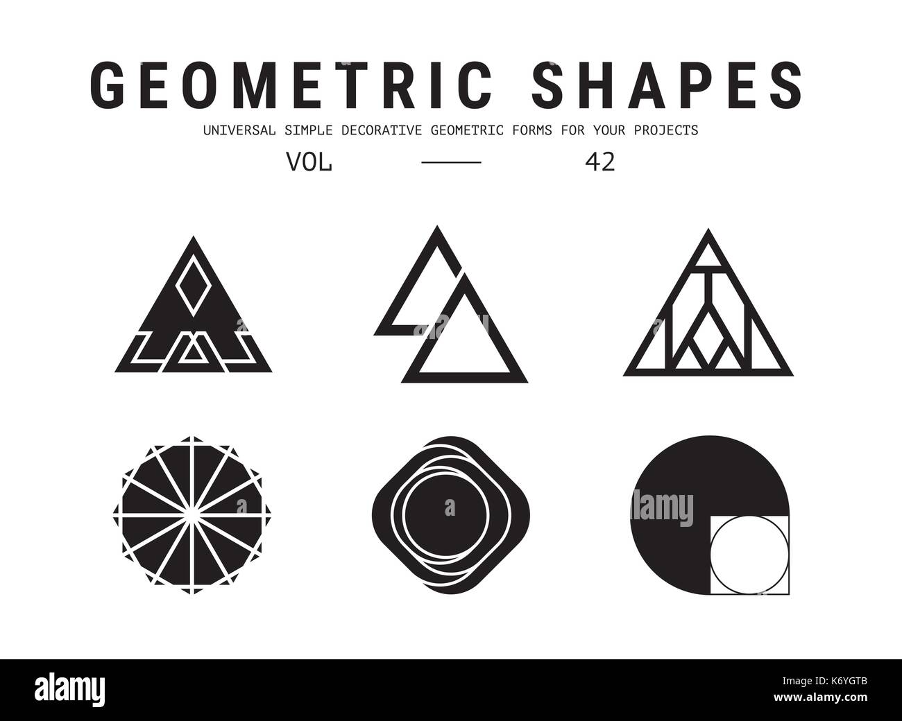 Universal geometric shapes set Stock Vector Image & Art - Alamy