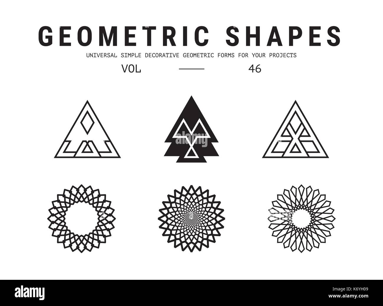 Universal geometric shapes set Stock Vector Image & Art - Alamy