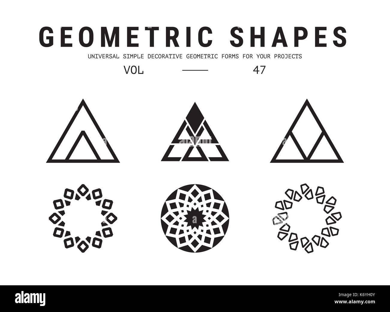 Universal geometric shapes set Stock Vector Image & Art - Alamy