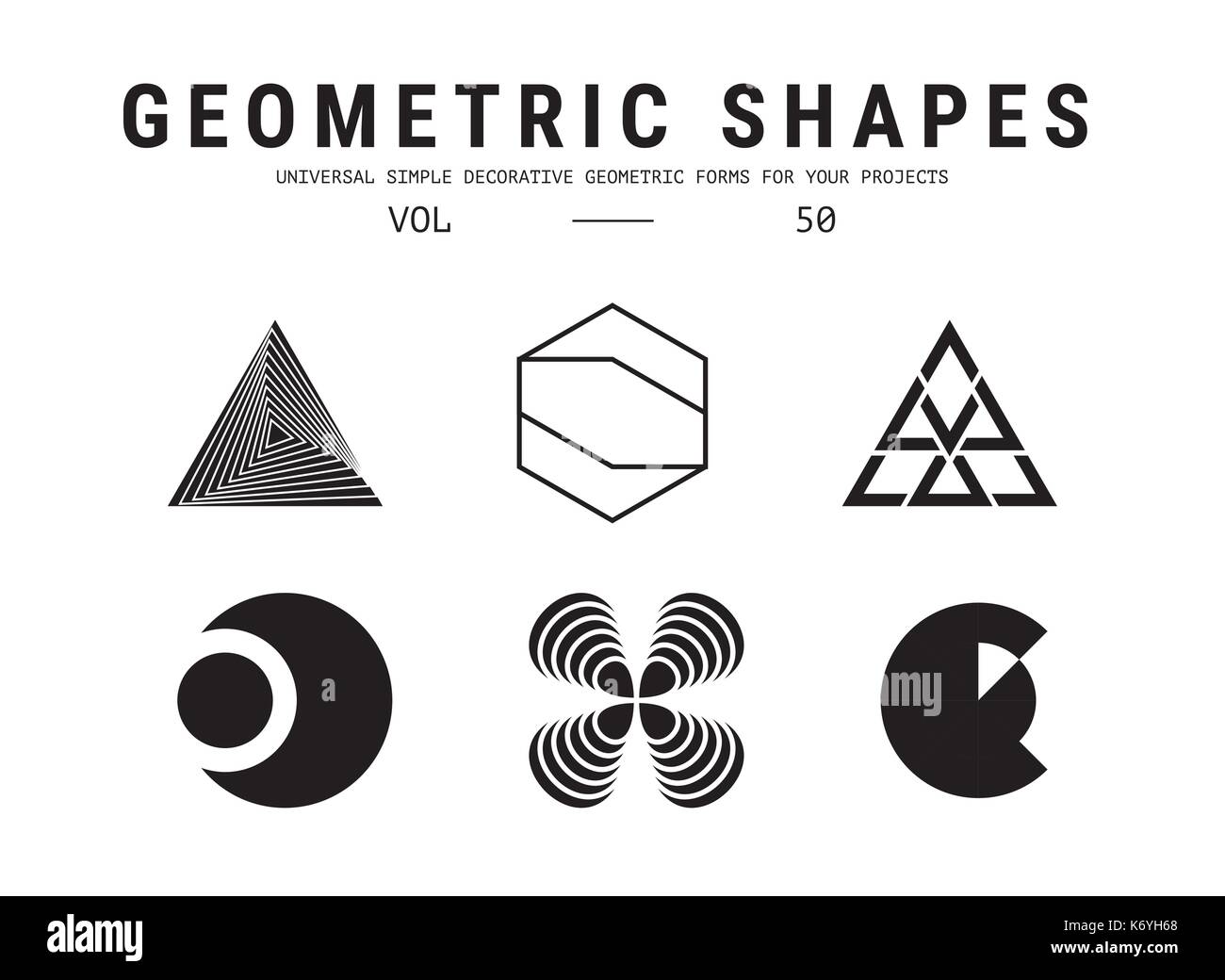 Universal geometric shapes set Stock Vector Image & Art - Alamy