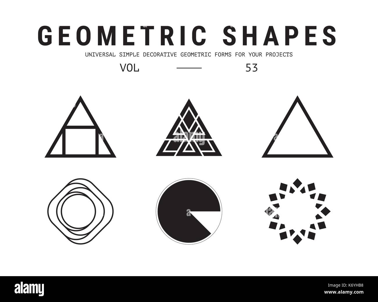Universal geometric shapes set Stock Vector Image & Art - Alamy