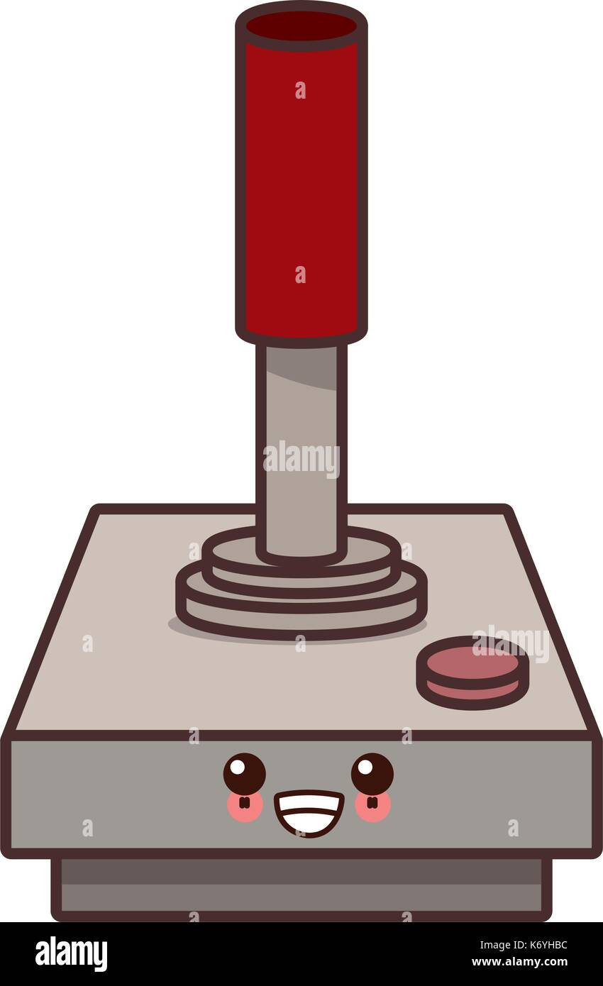 Console joystick videogame cute kawaii cartoon Stock Vector Image & Art ...