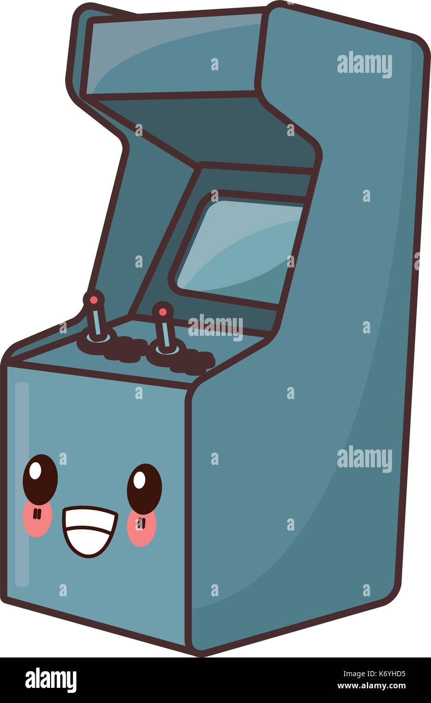 Arcade videogame isolated cute kawaii cartoon Stock Vector Image & Art ...