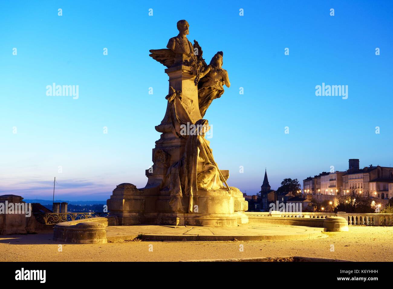 France, Charente, Angouleme, Carnot monument on the city walls Stock ...