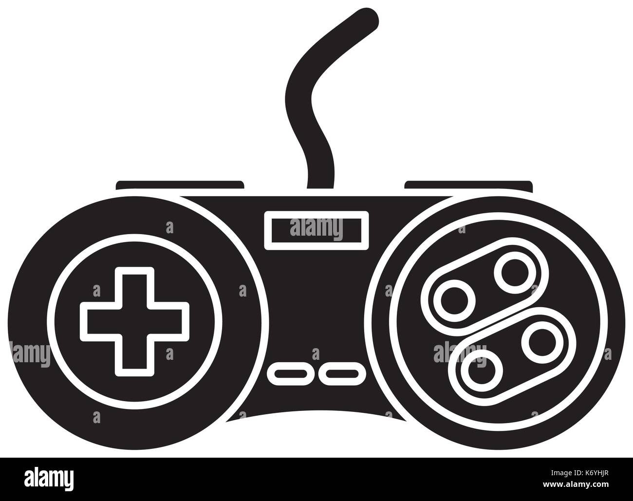 Old console gamepad Stock Vector Image & Art - Alamy
