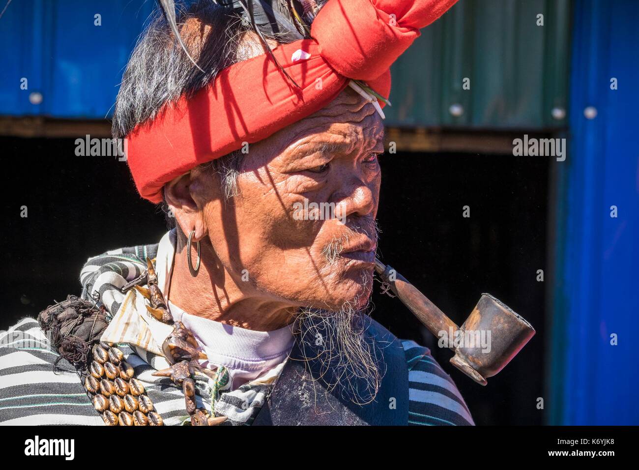 Myanmar (Burma), Chin State, Mindat, local festival with traditional ...