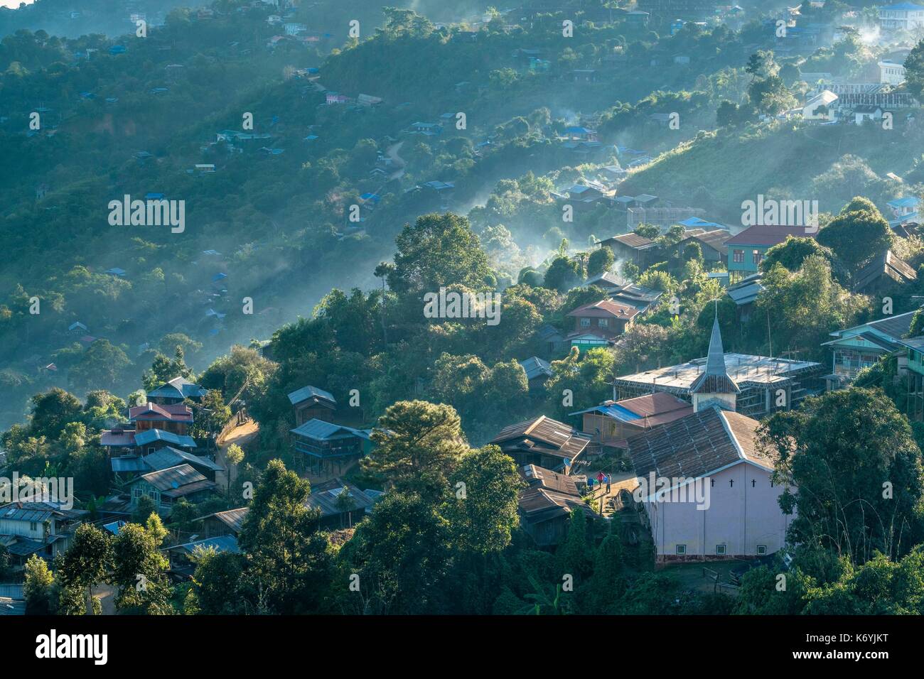 House in village chin people hi-res stock photography and images - Alamy
