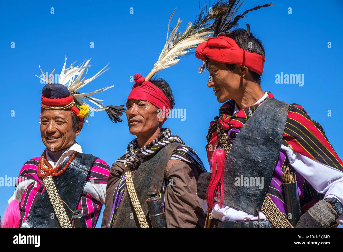 Myanmar (Burma), Chin State, Mindat, local festival with traditional ...
