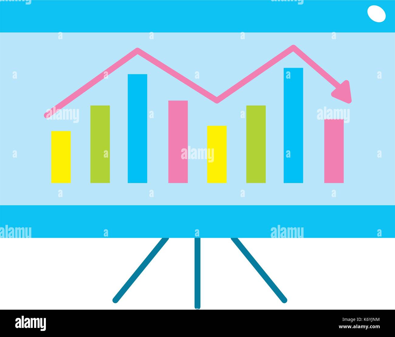 business statistic graph with documents information Stock Vector Image ...