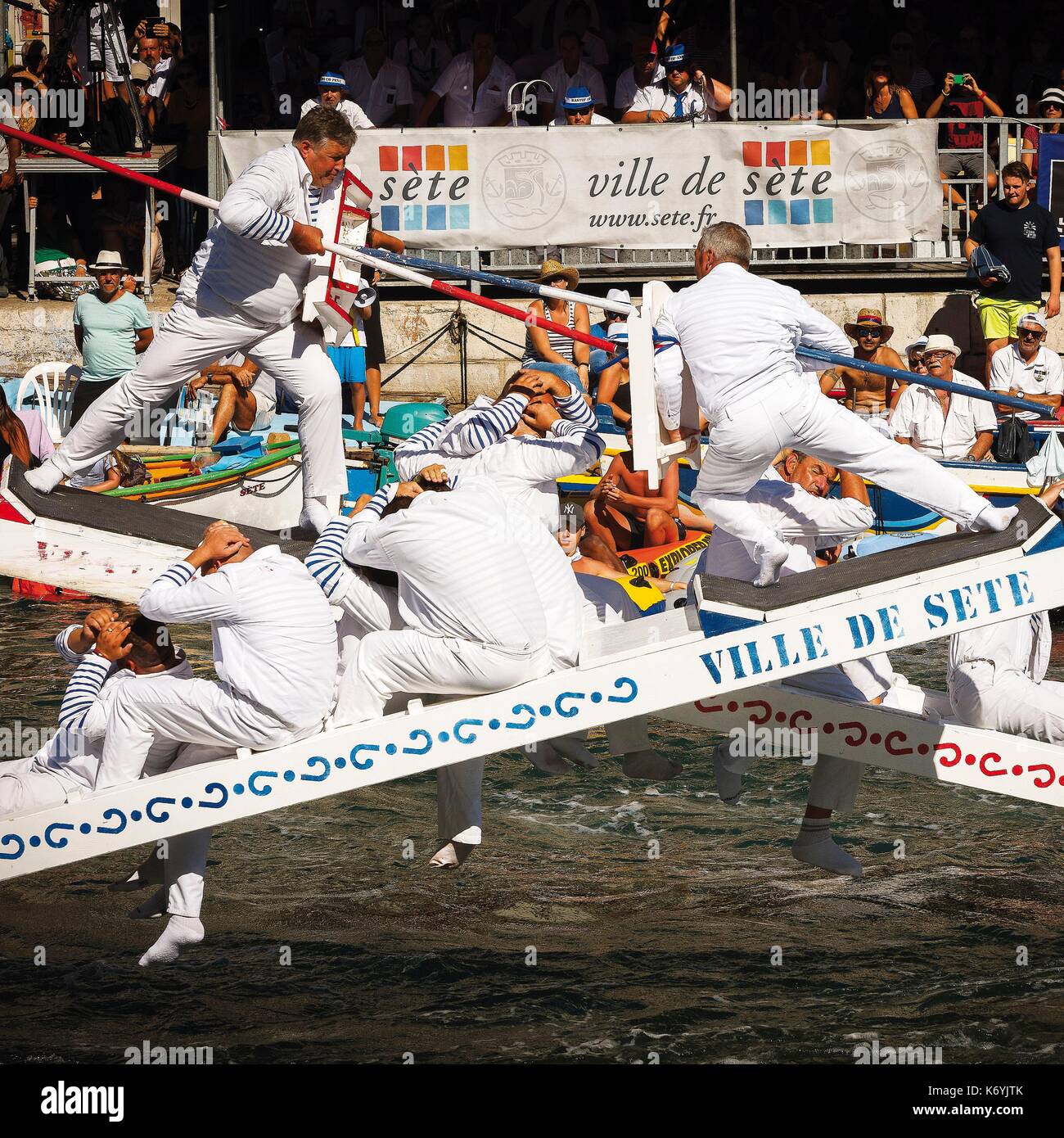 France, Herault, Sete, Festivals of the St Louis, Tournament of jousts ...