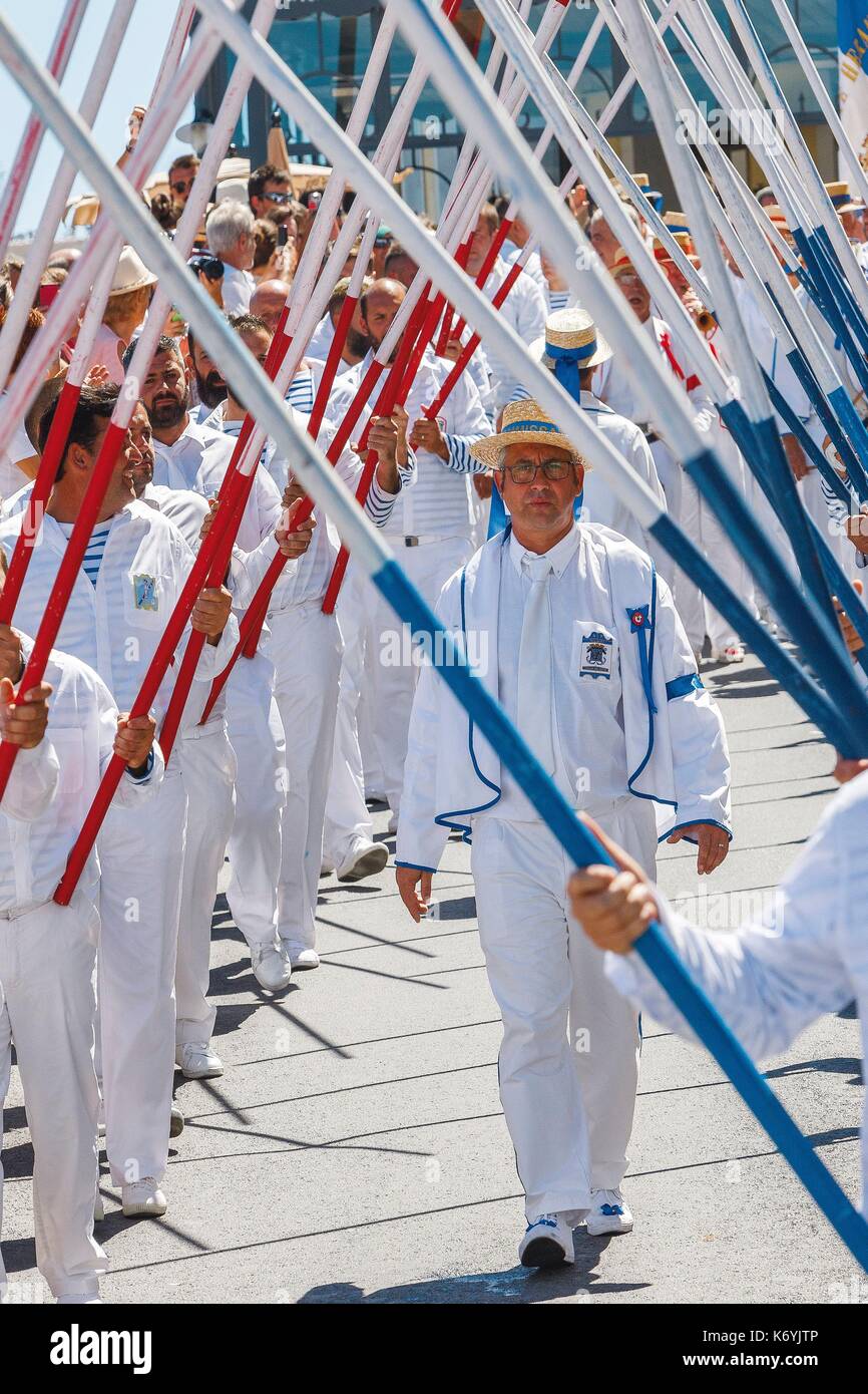 France, Herault, Sete, Festivals of the St Louis, Tournament of jousts ...