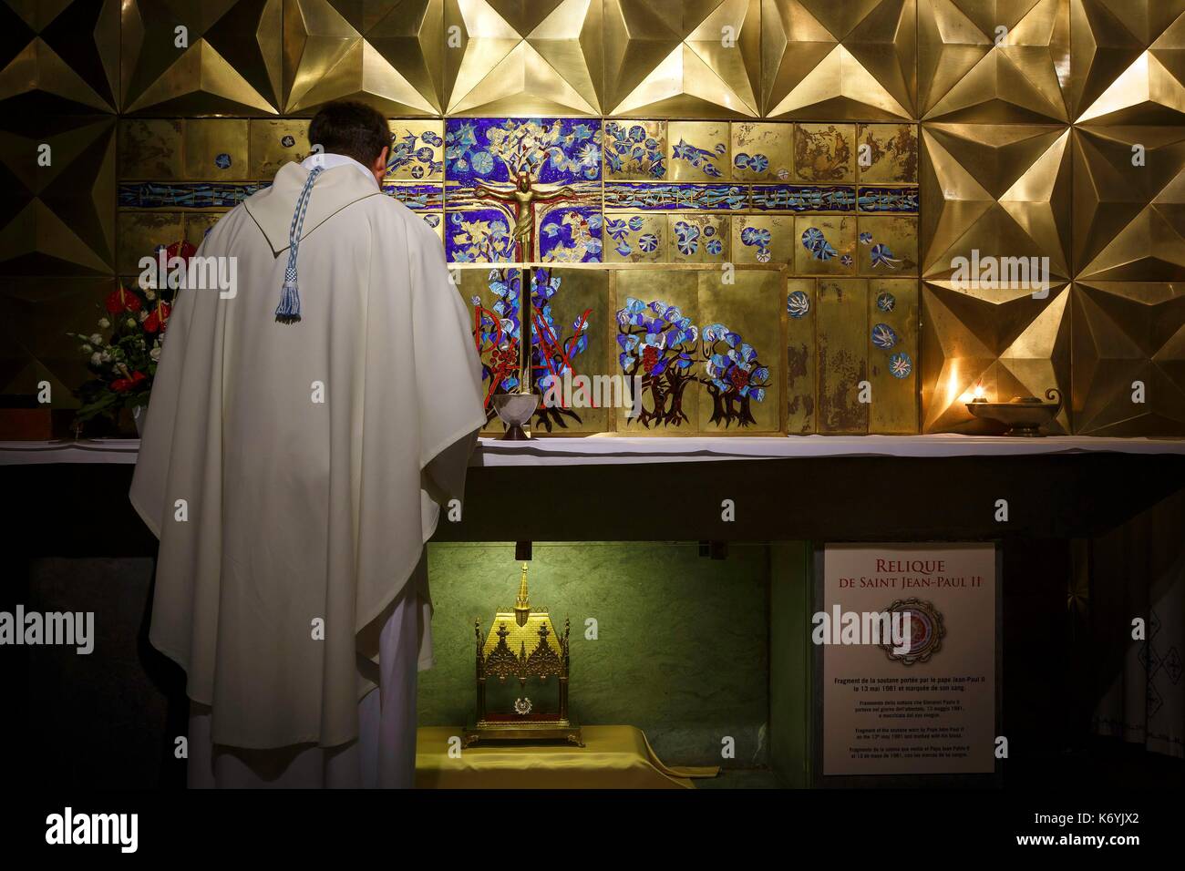 France, Hautes Pyrenees, Lourdes, scene of life on the sanctuary of ...