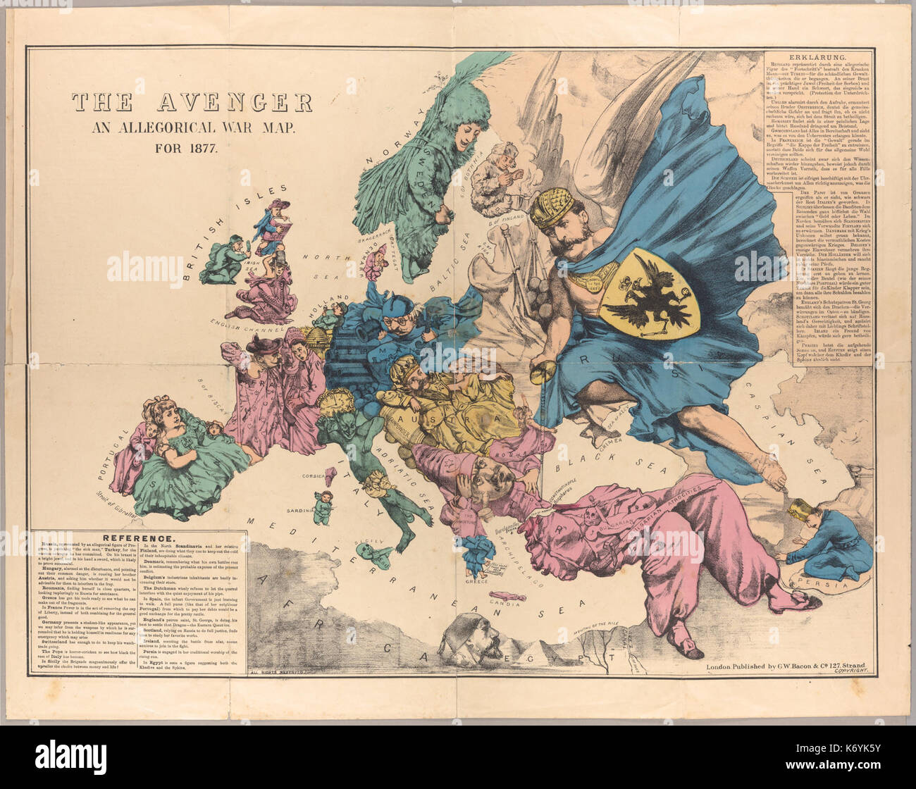 Fred. W. Rose The Avenger An Allegorical War Map for 1877 1877 Cornell ...