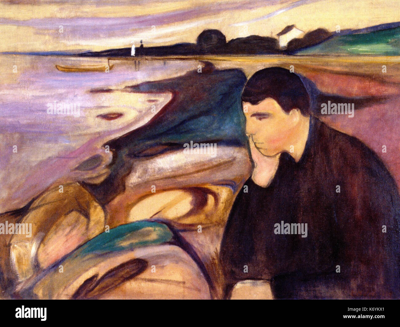 Edvard Munch Melancholy (1894 Stock Photo - Alamy