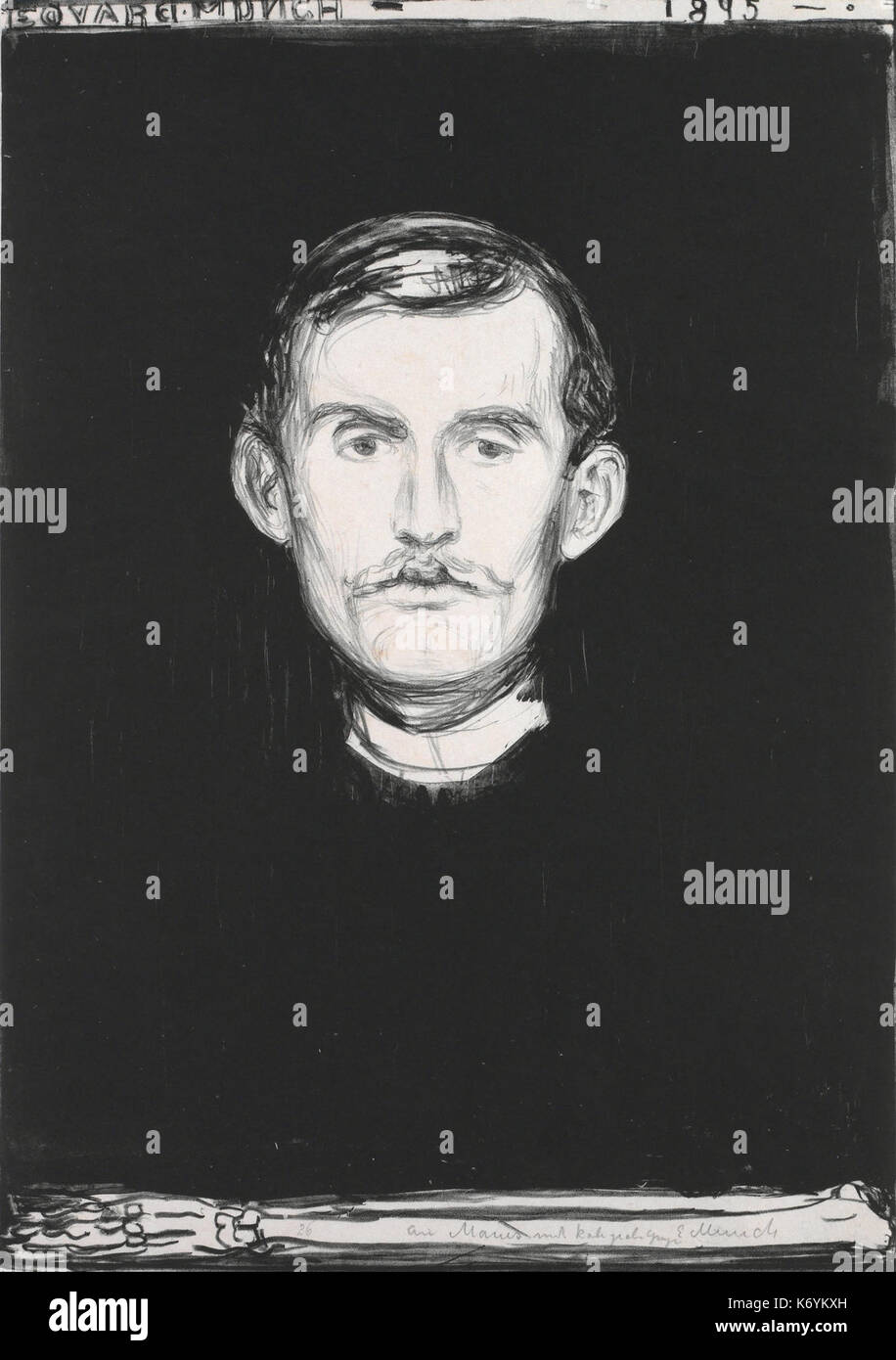 Edvard Munch Self Portrait with Skeleton Arm Stock Photo - Alamy