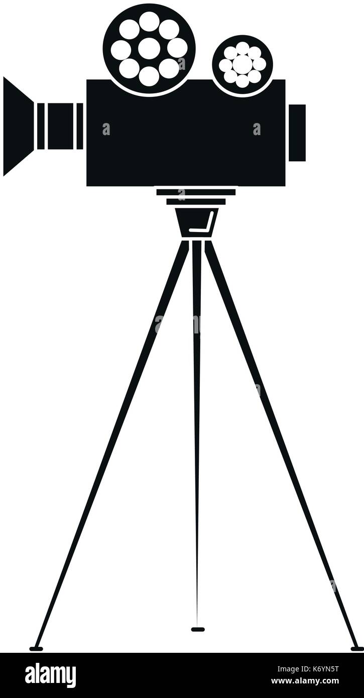 Old camera movie isolated tripod Stock Vector Images - Alamy