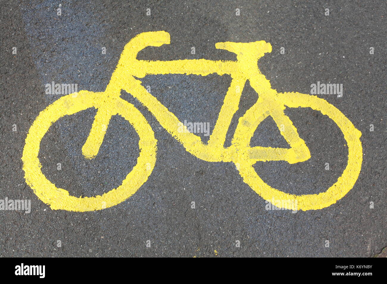 Traffic road signs yellow bike hi-res stock photography and images - Alamy
