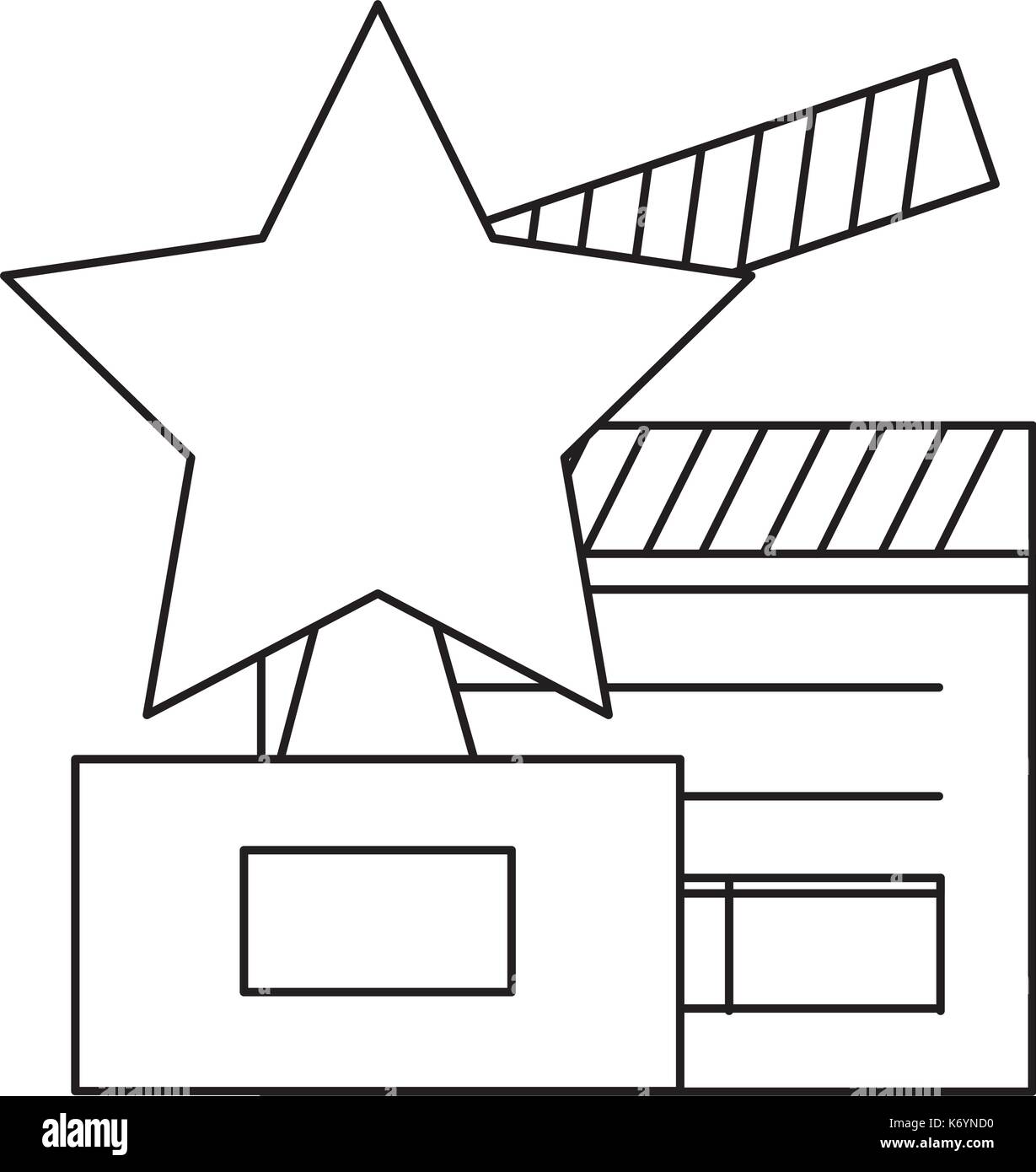 star trophy with clapper board Stock Vector Image & Art - Alamy