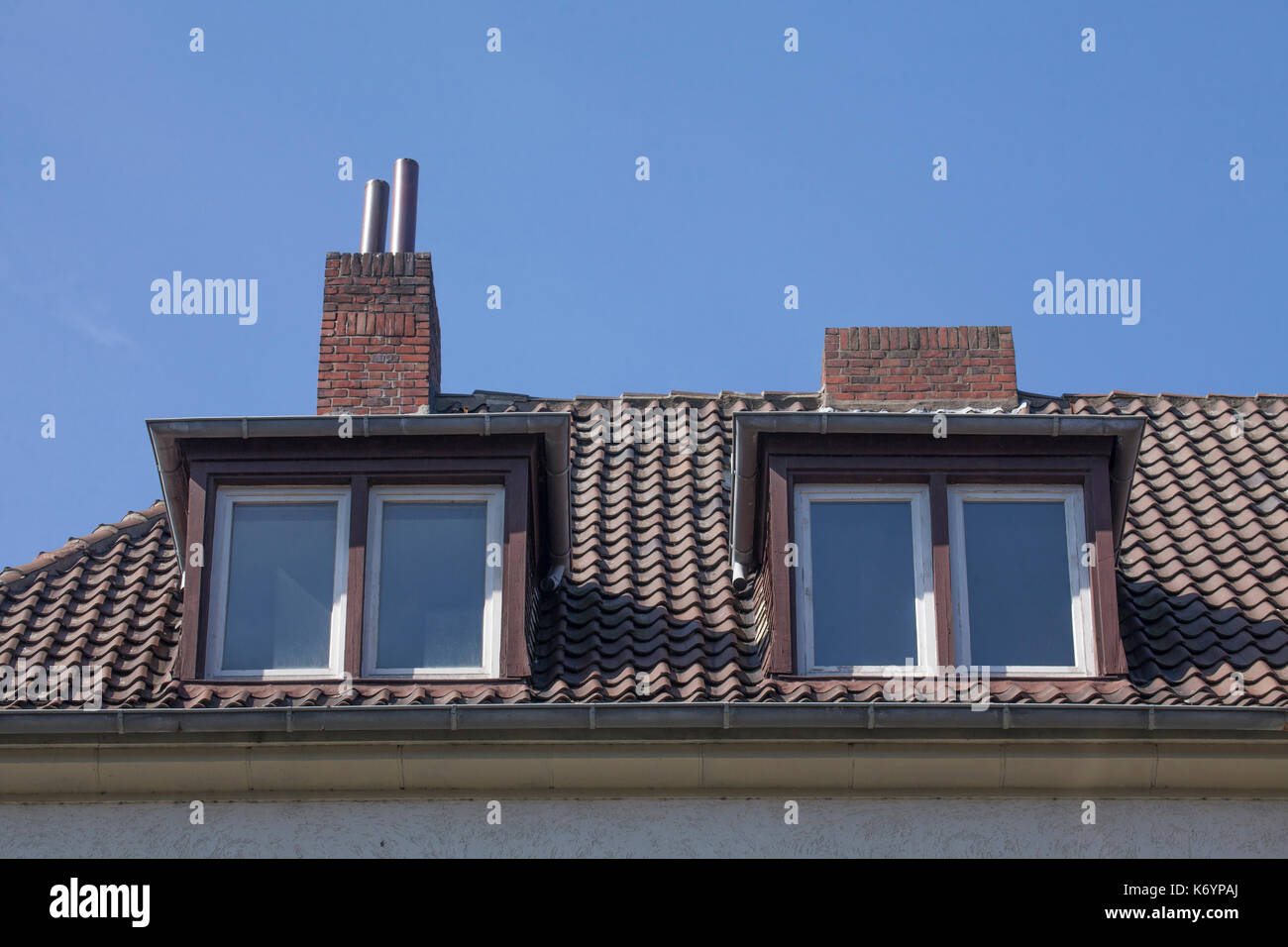 residential buildins, house, roof, windows, chimneys Stock Photo - Alamy