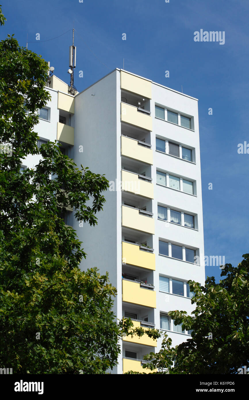 residential building, block of flat with balconies Stock Photo - Alamy